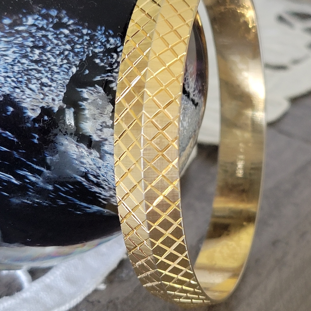 Vintage Monet Bangle Bracelet, Signed - Gem